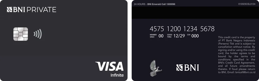 BNI Visa Infinite Private Credit Card | BNI